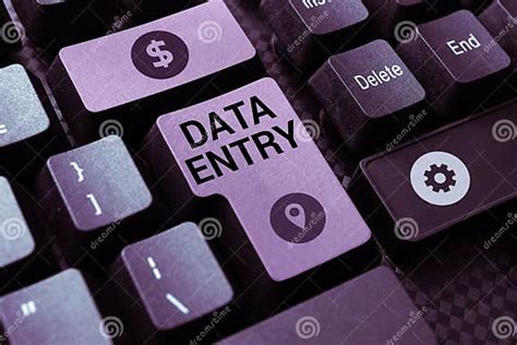 Conceptual Caption Data Entry Word For Process Of Inputting Data Or Information Into The