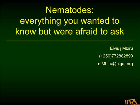 Nematodes Everything You Wanted To Know But Were Afraid To Ask DocsLib