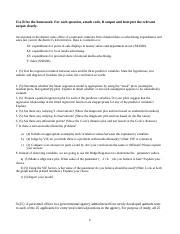 Linear Regression Docx Use R For The Homework For Each Question Attach Code R Output And