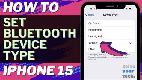 How To Set Bluetooth Device Type On Iphone 15 Youtube