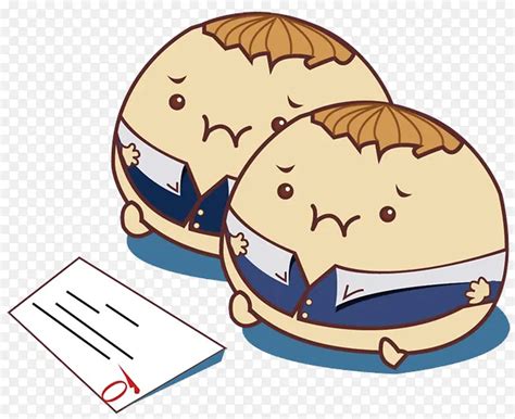 两个卡通胖乎乎的糯米团子考零分png图片素材下载图片编号7687587 Png素材网
