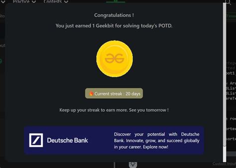 Kanishka Srivastava On Linkedin Geekstreak2024 Coding Geeksforgeeks