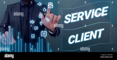 Text Caption Presenting Service ClientDealing With Customers