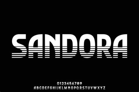 Striped Font Vector Art Icons And Graphics For Free Download