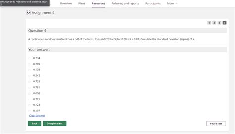 Solved A Continuous Random Variable X Has A Pdf Of The Form