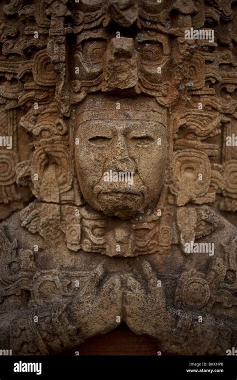 A Stela Representing The King Zots Choj Muan At The Ancient Mayan City