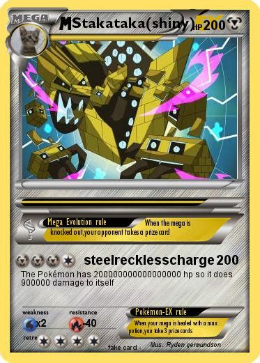 Pokémon Stakataka Shiny Steelrecklesscharge My Pokemon Card