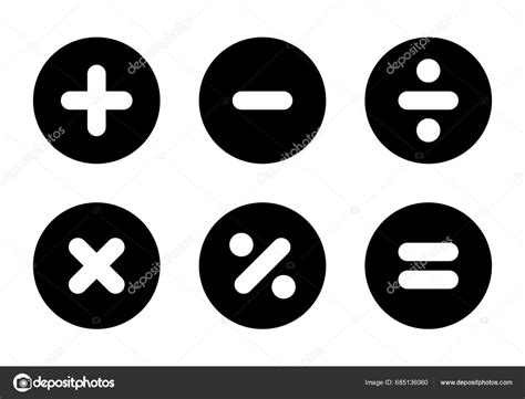 Basic Mathematical Calculation Symbol Icon Vector Flat Style Stock Vector By ©moh Sulhanbadri