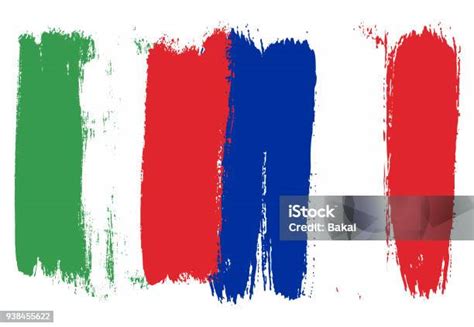 이탈리아 깃발 및 프랑스 국기 벡터 손으로 둥근 브러시로 그린 개념에 대한 스톡 벡터 아트 및 기타 이미지 개념 경쟁 경쟁자 Istock