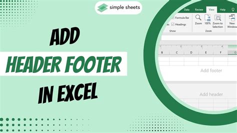 Add Header And Footer In Excel Create A Professional Spreadsheet
