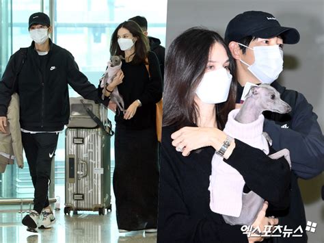 신혼부부 송중기♥케이티 한시도 떨어질 수 없어 동반 출국[엑s Hd화보] 엑스포츠뉴스 나무뉴스