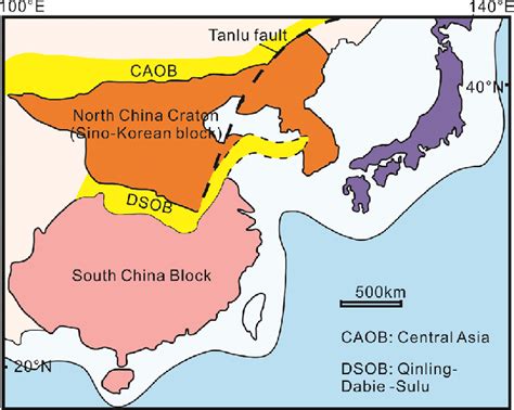 Sketch Map Of The Tectonic Elements In Ne Asia Download Scientific