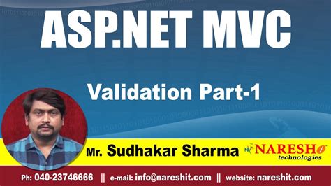 Validation In Aspnet Mvc Part 1 Aspnet Mvc Tutorial By Mr