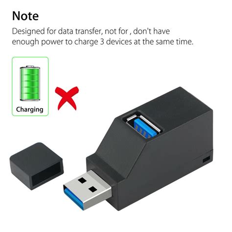 1pc 3 Port Usb Hub Mini Usb 20 High Speed Hub Splitter Box For Pc