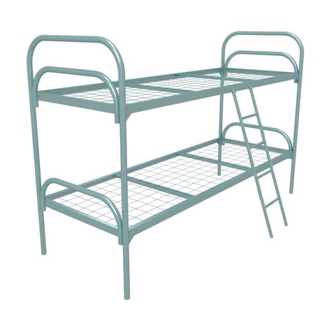 Кровать металлическая двухъярусная Стандарт 2 900x1900 сетка 100x50 2 перемычки с