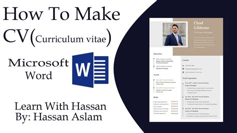 How To Make CV In MS Word YouTube
