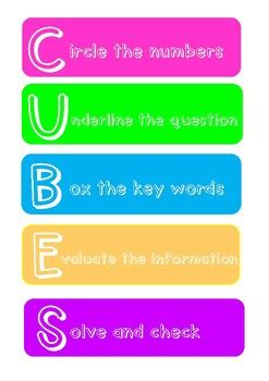 CUBES Word Problems Display By Cristin O Kane TPT