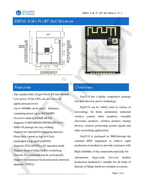 esp32 s ai datasheet pdf system on a chip bluetooth