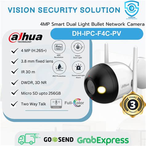 Jual Ip Camera Cctv Wifi Outdoor Dahua 4mp Dh F4c Pv Bullet Ricoo Series Kingston 32gb Kab