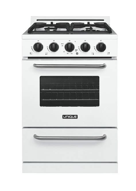 Unique Classic 24 White Off Grid Propane Range Unique Appliances