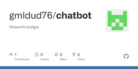 Github Gmldud Chatbot Streamlit Chatgpt