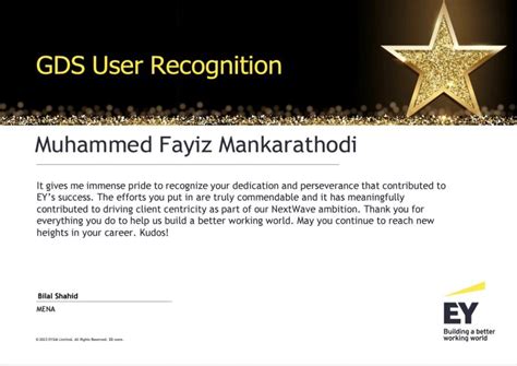 Muhammed Fayiz A On Linkedin Gratitude Eyjourney Achievements