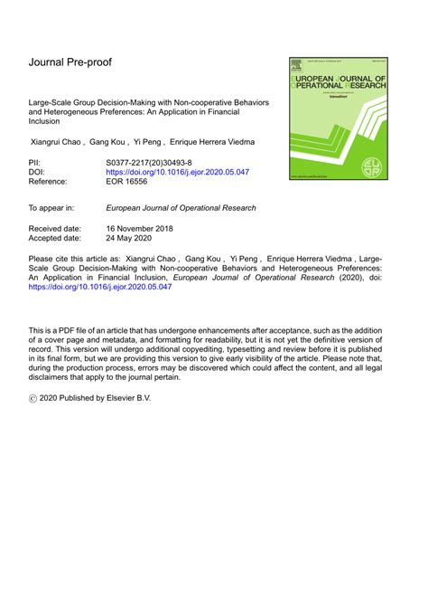 Pdf Large Scale Group Decision Making With Non Cooperative Behaviors