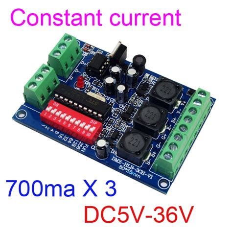 DMX 512 RGB 3 Channel Decoder 3CH DC 5 36V DMX512 Constant Current 700mA Controller DMX Decode