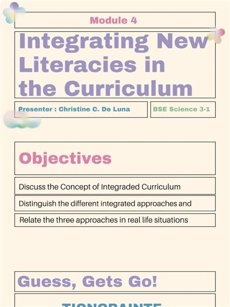 Integrating New Literacies In The Curriculum 3 1 Pdf