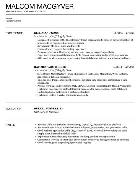 Supply Chain Resume Margarethouse Blog