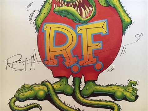 Vtg Rat Fink Big Daddy Ed Roth Autograph Signed Poster Print 11 X 14