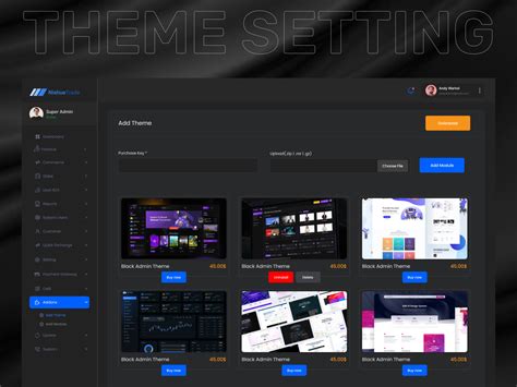Software Theme Settings Ui Design By Bdtask Graphics On Dribbble