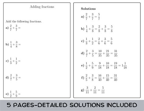 Adding Fractions Worksheets Ks2 Tes Fractions Assessment Year 5
