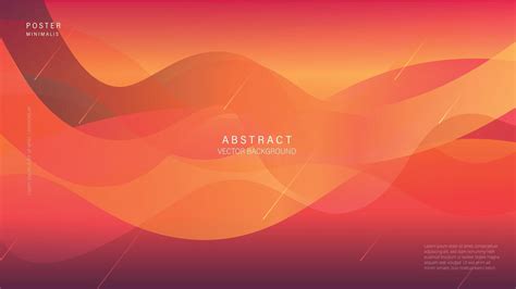 Modern Abstract Line Wavy Background With Gradient Orange Color Vector Illustrator Eps 10