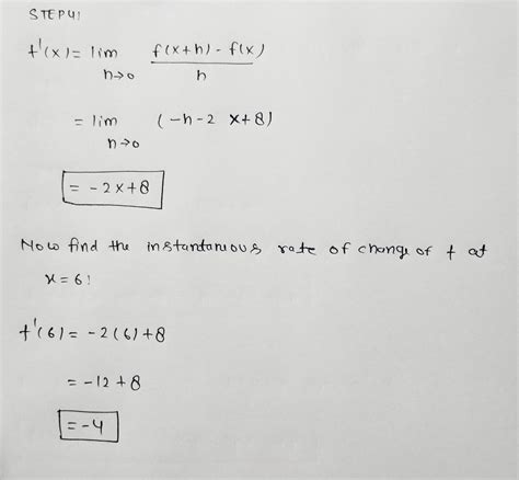 [solved] use the four step process to find the slope of the tangent
