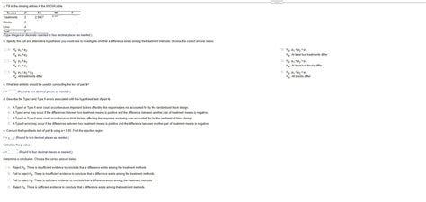 Solved An Experiment Was Conducted Using A Randomized Block