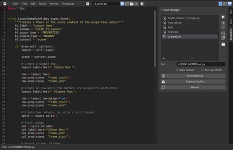 Text Manager V 0 1 Released Scripts And Themes Blender Artists