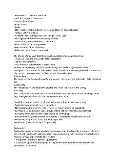 Common Data Collection Methods Common Data Collection Methods Self And Third Party Observation