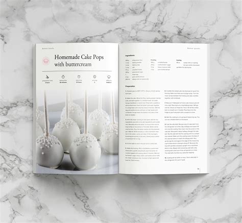 Minimalist Cookbook Template Behance