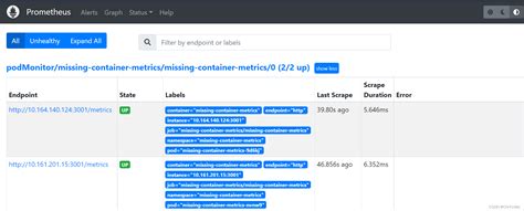 Prometheus使用missing Container Metrics监控pod Prometheus监控pod状态 Csdn博客