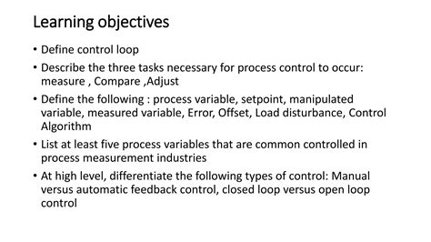 Control Theory Basics For Process Control Engineers Pptx