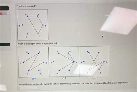 Solved Consider The Graph I Which Of The Graphs Below Is Chegg