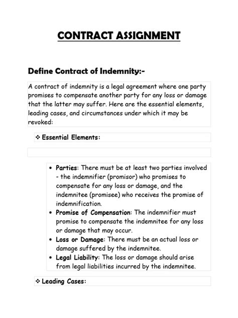 Contract Assignment 52nd Sem Pdf Guarantee Surety