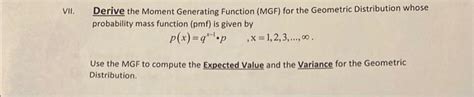 solved derive the moment generating function mgf for the