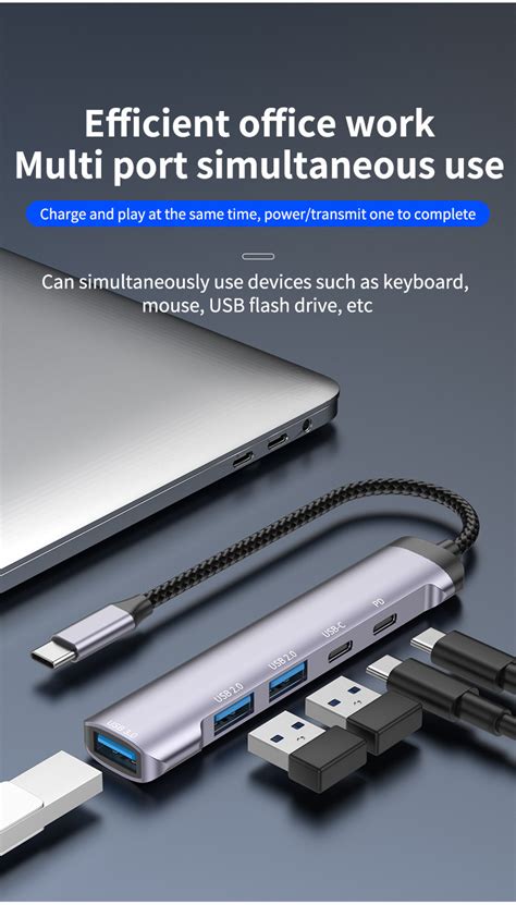 Universal Multi Port Connector Type C HUB In High Speed USB Docking Station With W PD