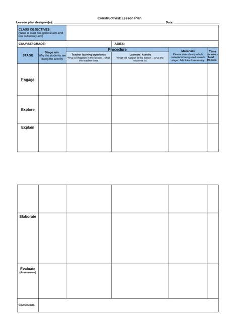 Constructivist Lesson Plan Pdf Constructivism Philosophy Of