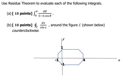 Solved Use Residue Theorem To Evaluate Each Of The Following