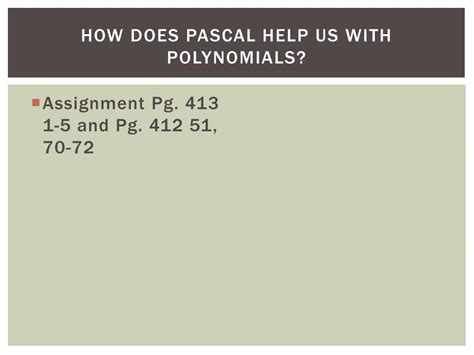 Ppt Pascals Triangle Powerpoint Presentation Free Download Id3175660