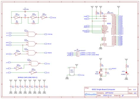 6502 Single Board Computer OSHWLab