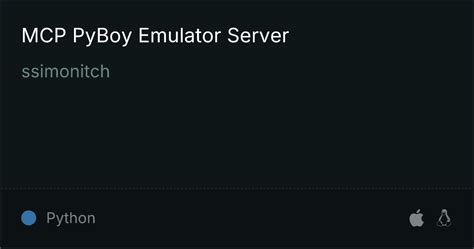 Mcp Pyboy Emulator Server Glama